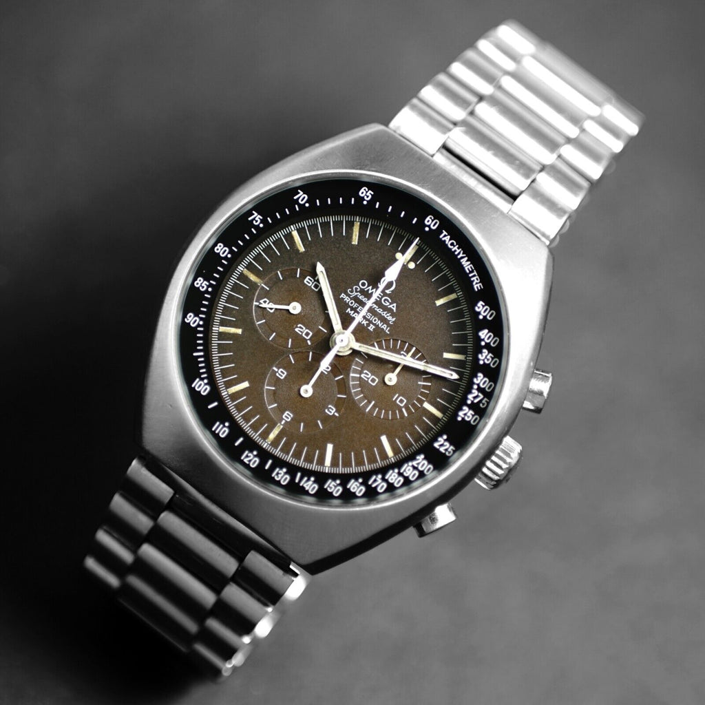1970 Omega Speedmaster Mark II Stainless Steel Chocolate Dial Chronogr ...