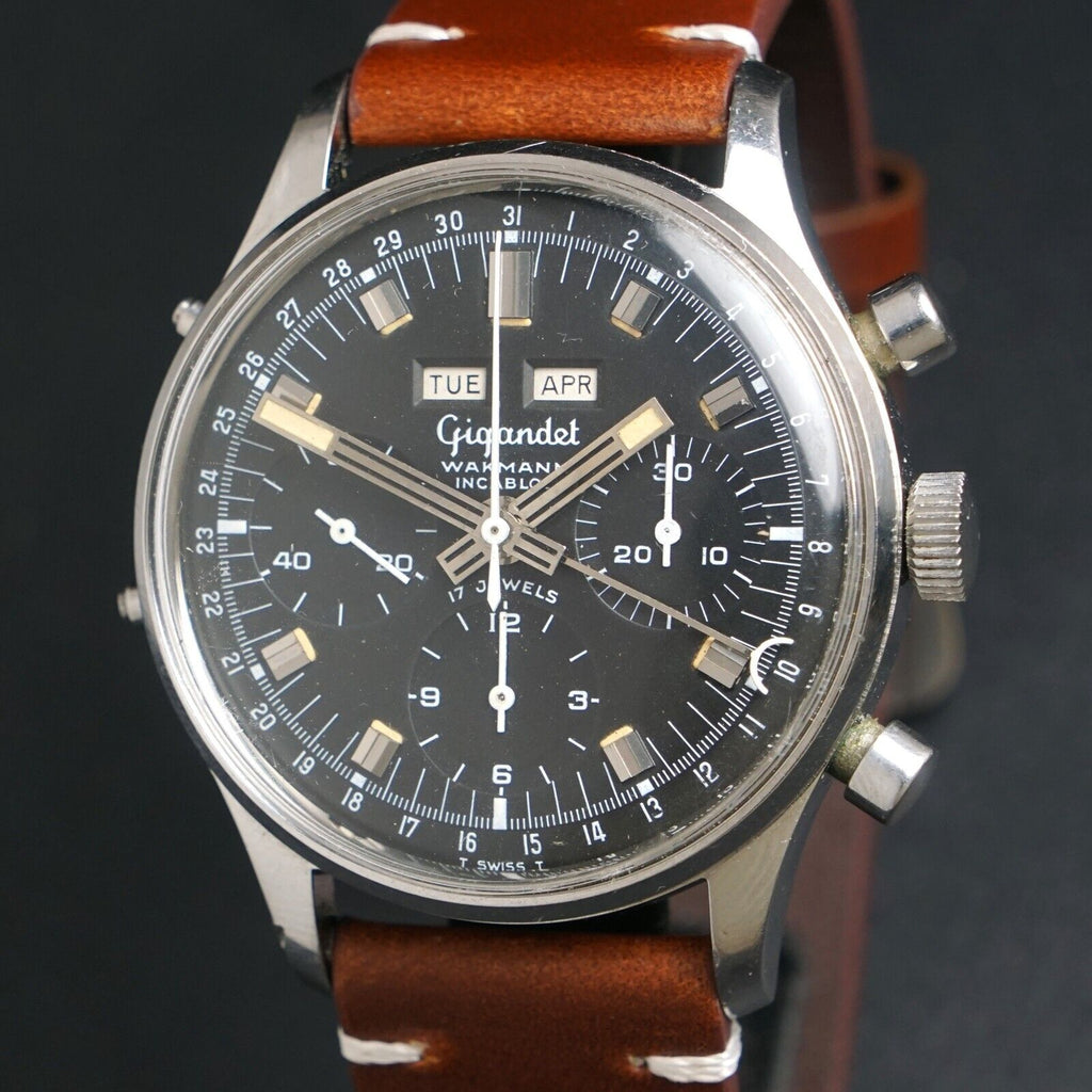 Gigandet Wakmann Triple Date Stainless Steel Chronograph Watch Valjoux ...
